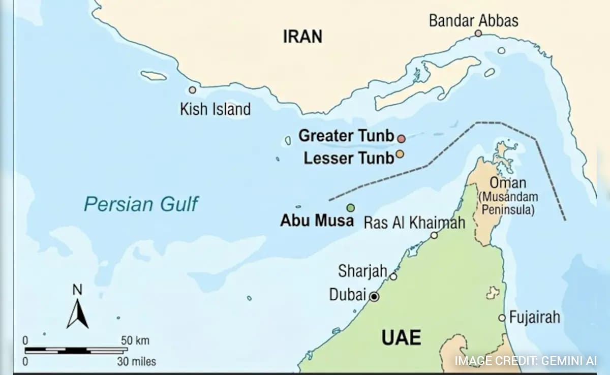 Iran-Israel-US war These 3 Islands Abu Musa, Greater Tunb and Lesser ...