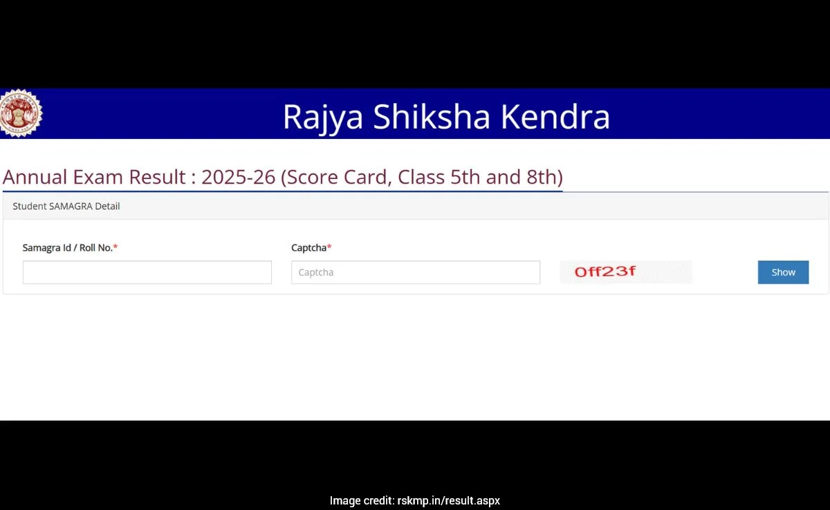 RSKMP MP Board Class 5, 8 Results 2026 (OUT) LIVE: Direct Link To ...