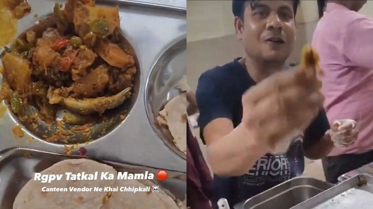 Watch: Bhopal University Student Alleges Lizard In Meal; Staff Says Its ...