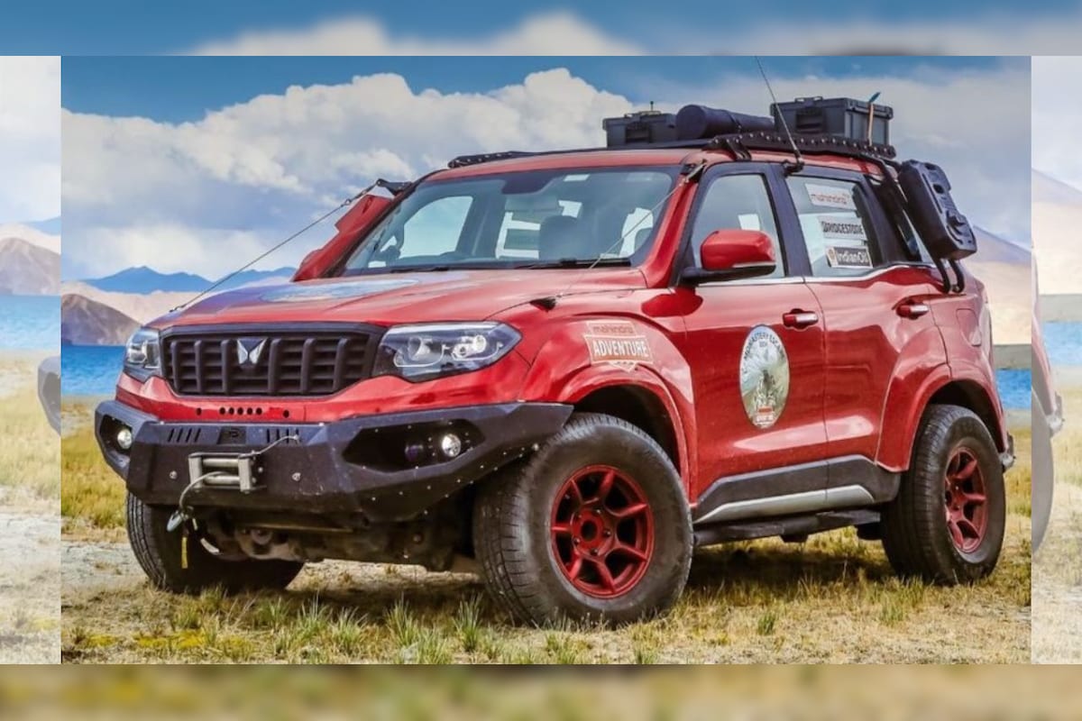 Mahindra Scorpio-N Modified With Lift Kit, Tailgate-Mounted Spare Tyre ...