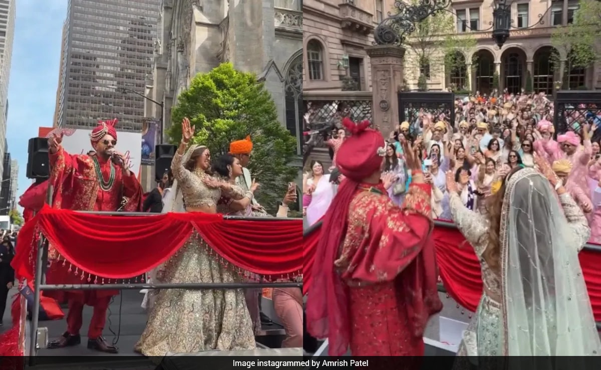 Indian Couple's Grand Wedding Baraat Shuts Down New York's Fifth Avenue ...