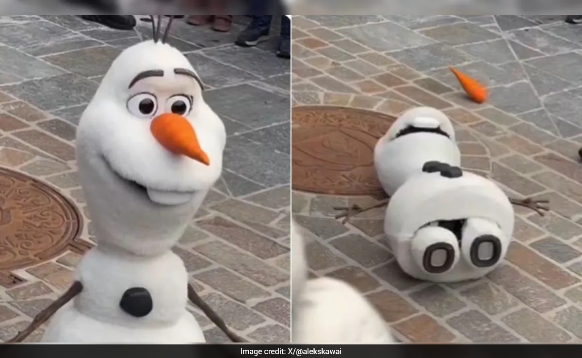 Video: Disney's Olaf Robot Collapses At Disneyland Paris, Leaves ...