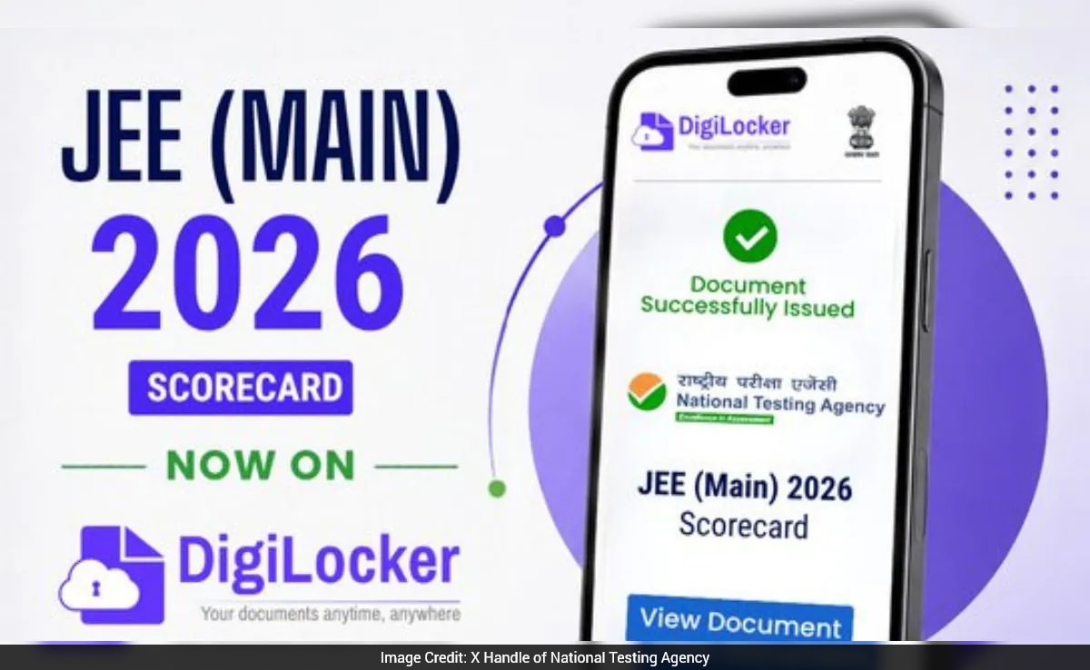 JEE Main 2026 Scorecard Released On DigiLocker, Check Steps To Download