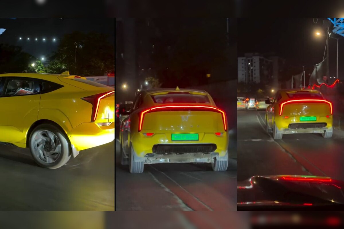 Mahindra XEV 9e Painted In Yellow Gives Off Strong Lamborghini Urus ...