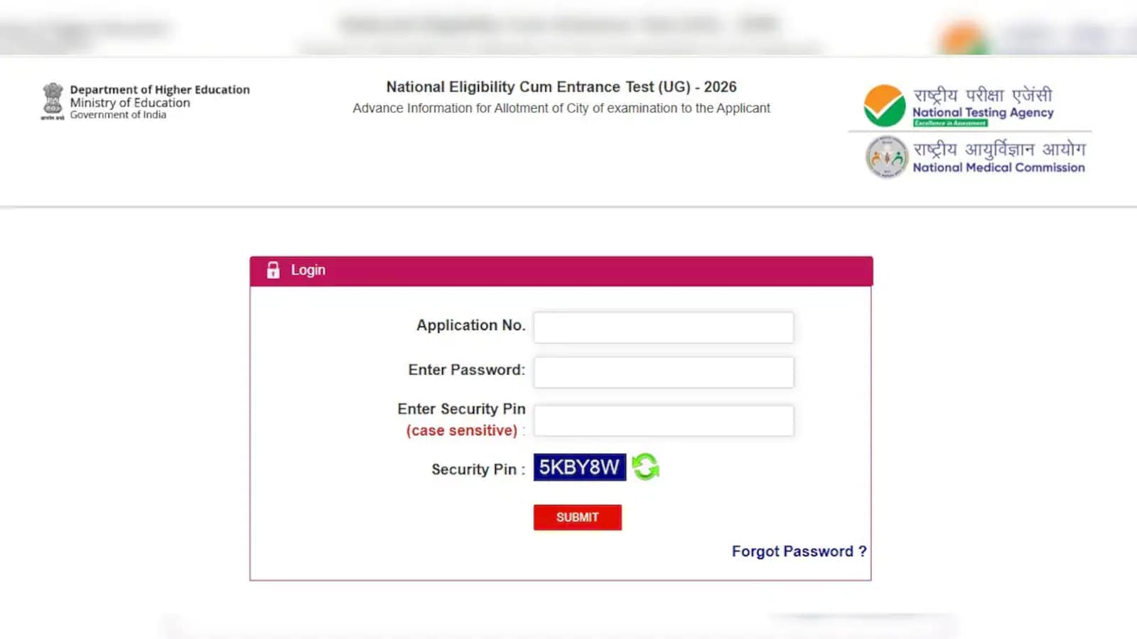 NEET UG 2026 Re Exam City Intimation Slip To Be Out 'Soon' @neet.nta ...