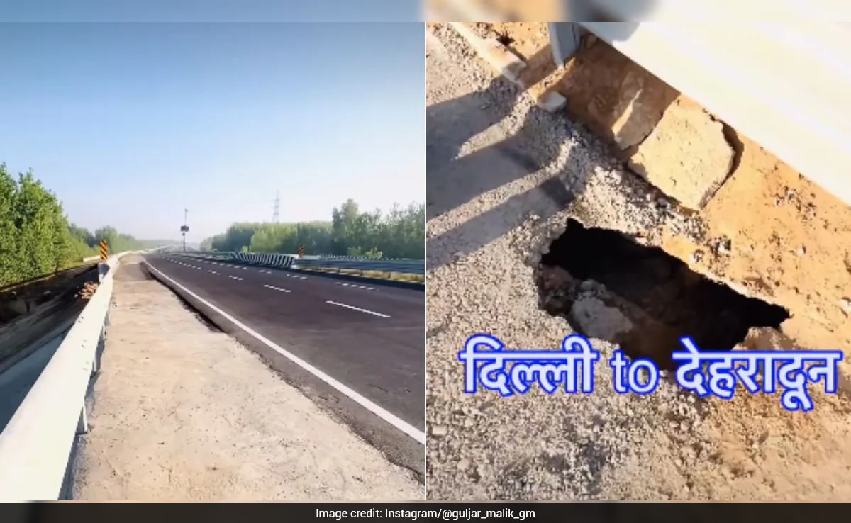 Viral Video Shows Large Pothole On Delhi-Dehradun Expressway Days After ...