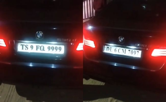 BMW Number Plate Flips The Minute Drunk Doctor Stopped In Hyderabad ...
