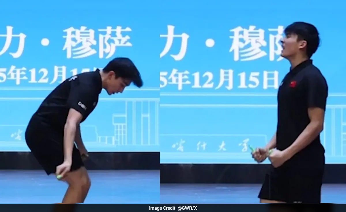Man Sets World Record With 188 Double-Under Skips In One Minute