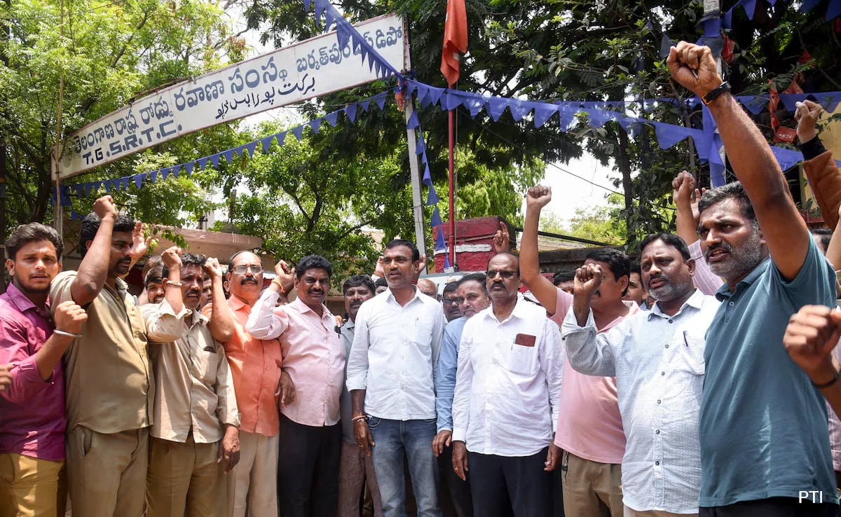 Telangana Transport Body Strike Escalates After Driver Dies By Suicide