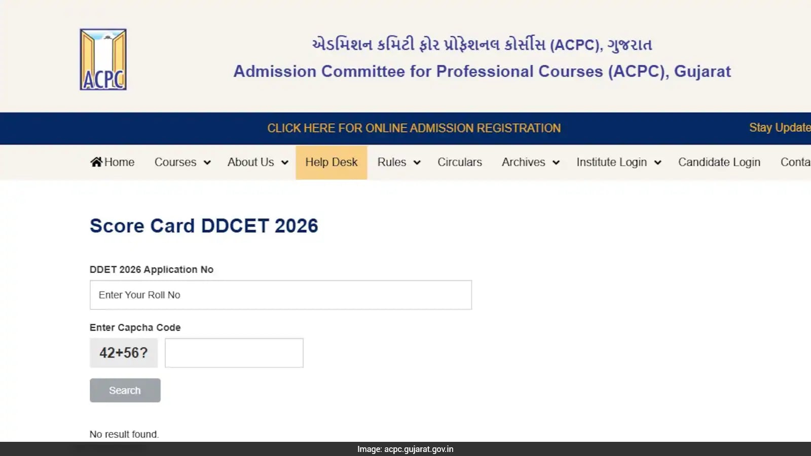 Gujarat ACPC DDCET 2026 Rank Card Out: Download Link, Official Websites ...