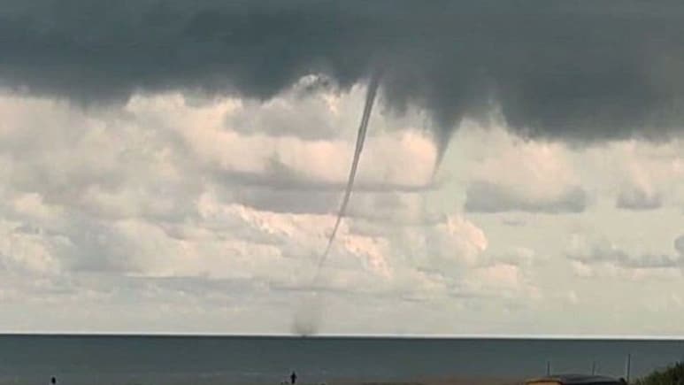 Watch: Rare Waterspout Forms Off Odisha's Puri Coast, Stuns Tourists