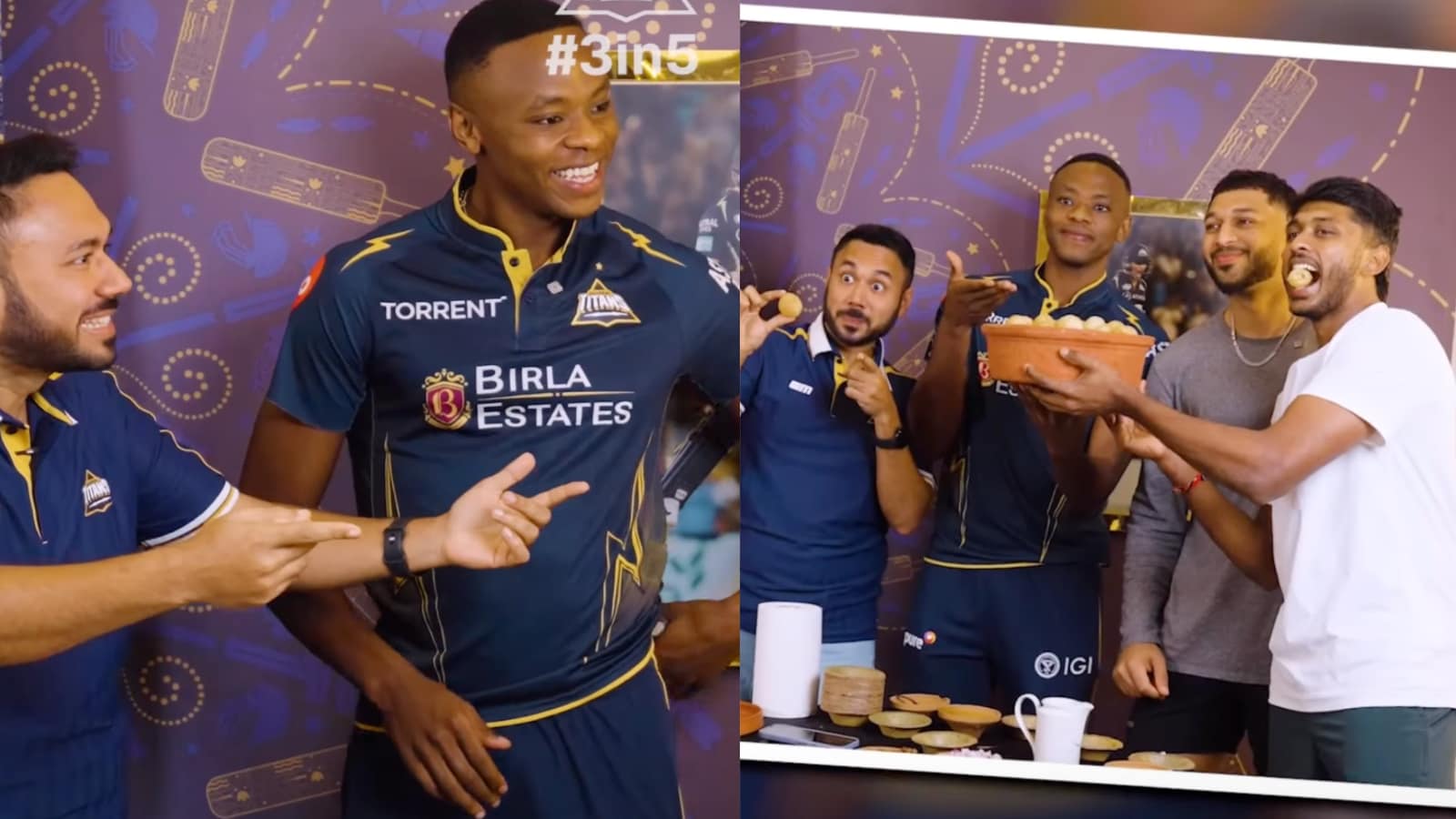 Watch: Gujarat Titans Players Take A Fun Panipuri Challenge Ahead Of ...