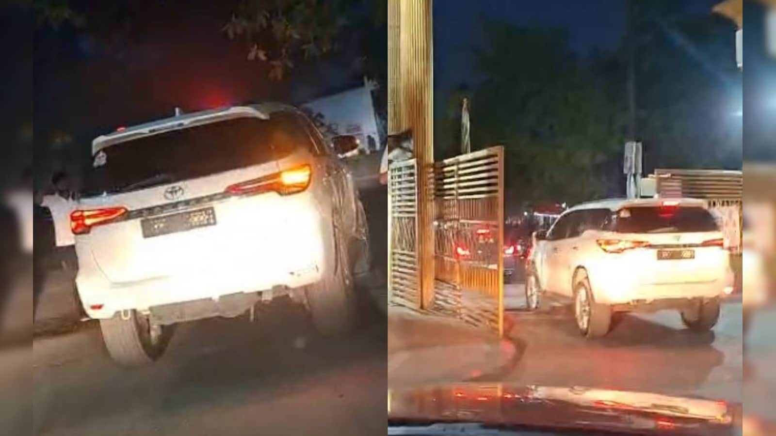 ग्रेटर नोएडा में नियमों की धज्जियां, पुलिस लोगो लगी फॉर्च्यूनर में हूटर ...