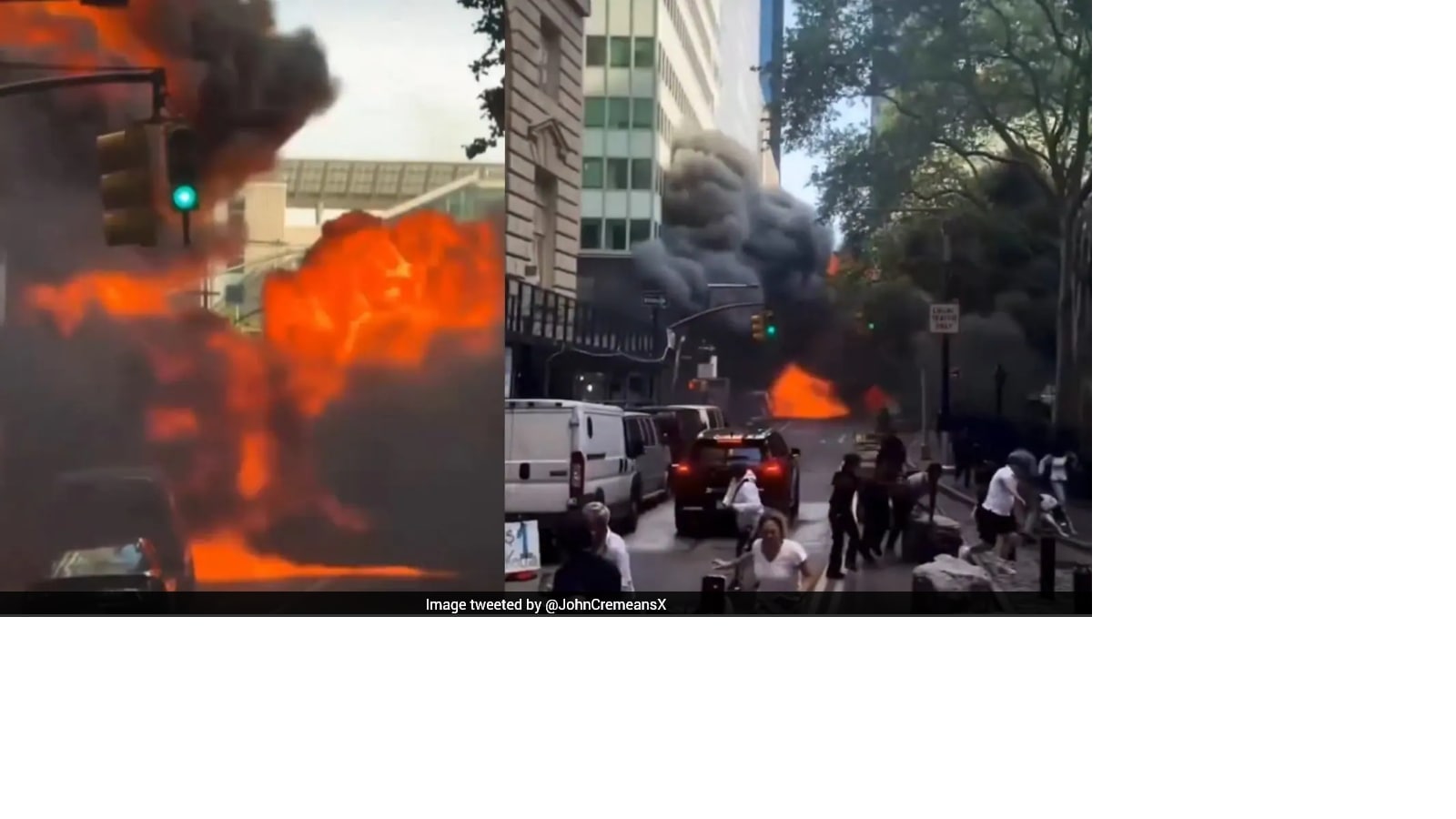 Dramatic Video Shows Car Exploding Near Iconic Charging Bull Statue In ...