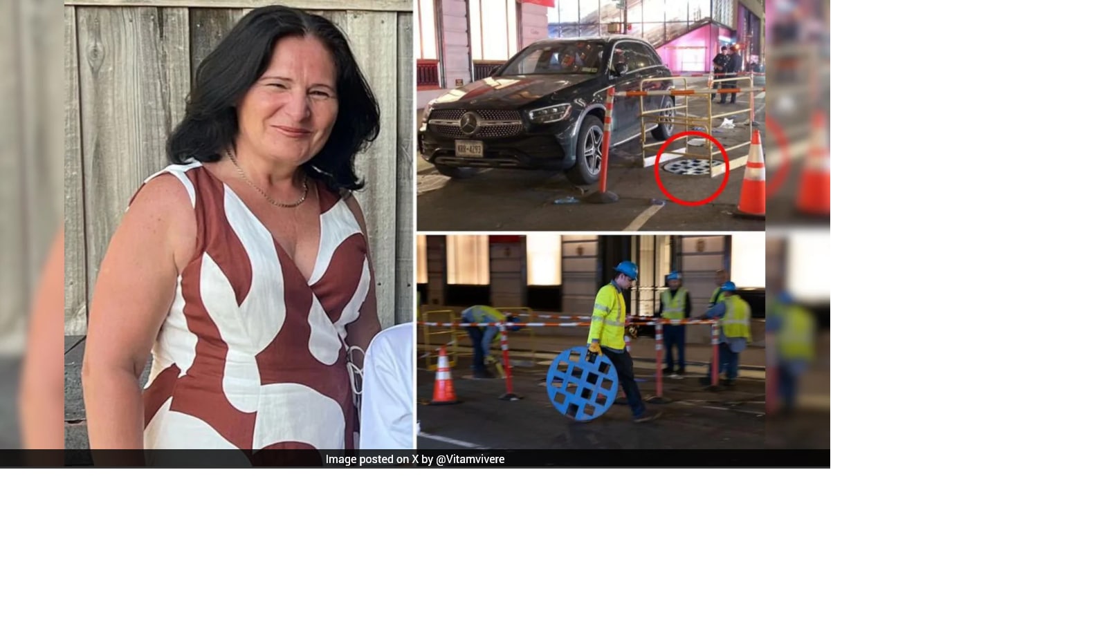 New York Woman Donike Gocaj Parks Mercedes Next To Manhole, Falls ...