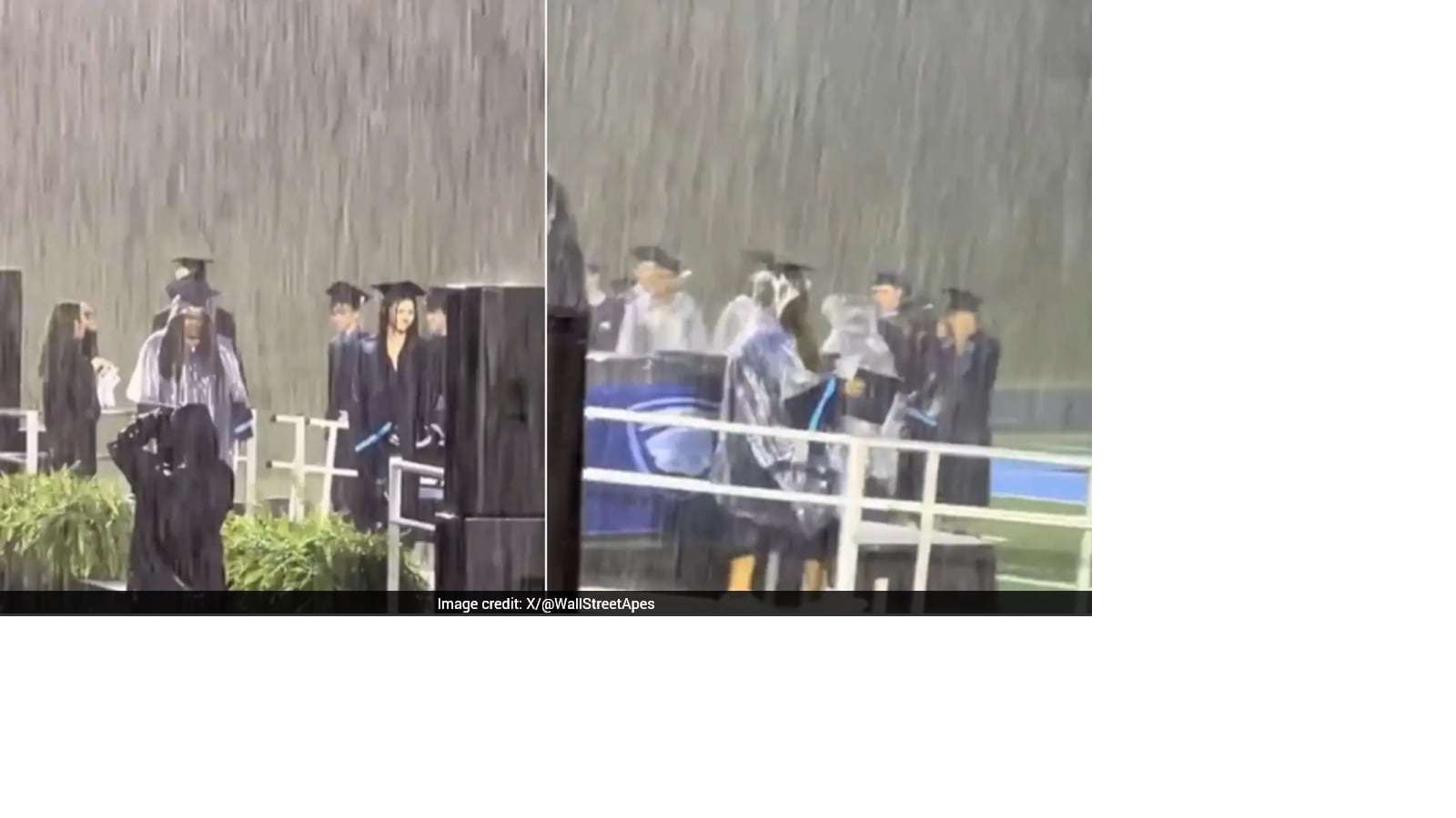 Viral Video Shows US Students Graduating In Heavy Rain, Parents Slam School
