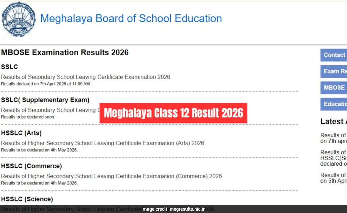 Meghalaya Board HSSLC Result 2026 Tomorrow: Check Release Time ...