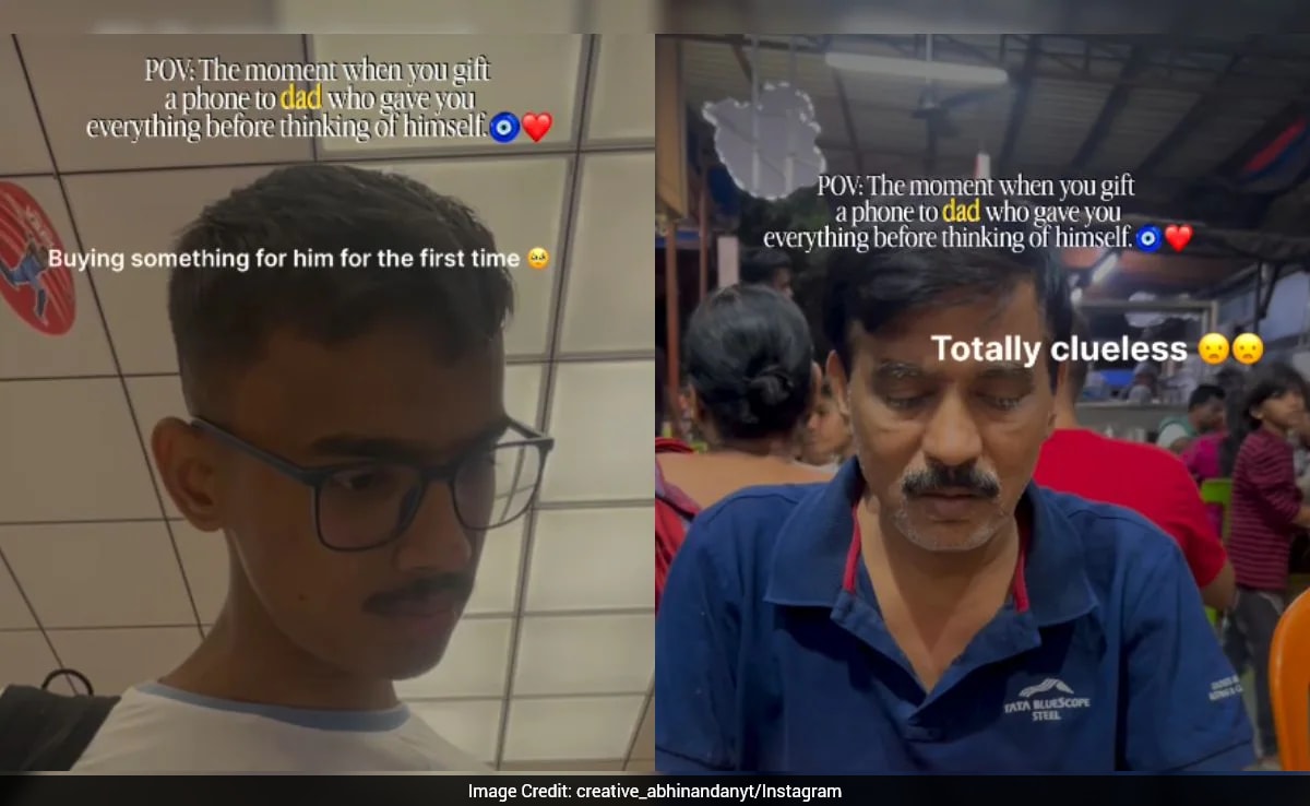 Student Surprises Father With New Phone, Heartwarming Moment Goes Viral