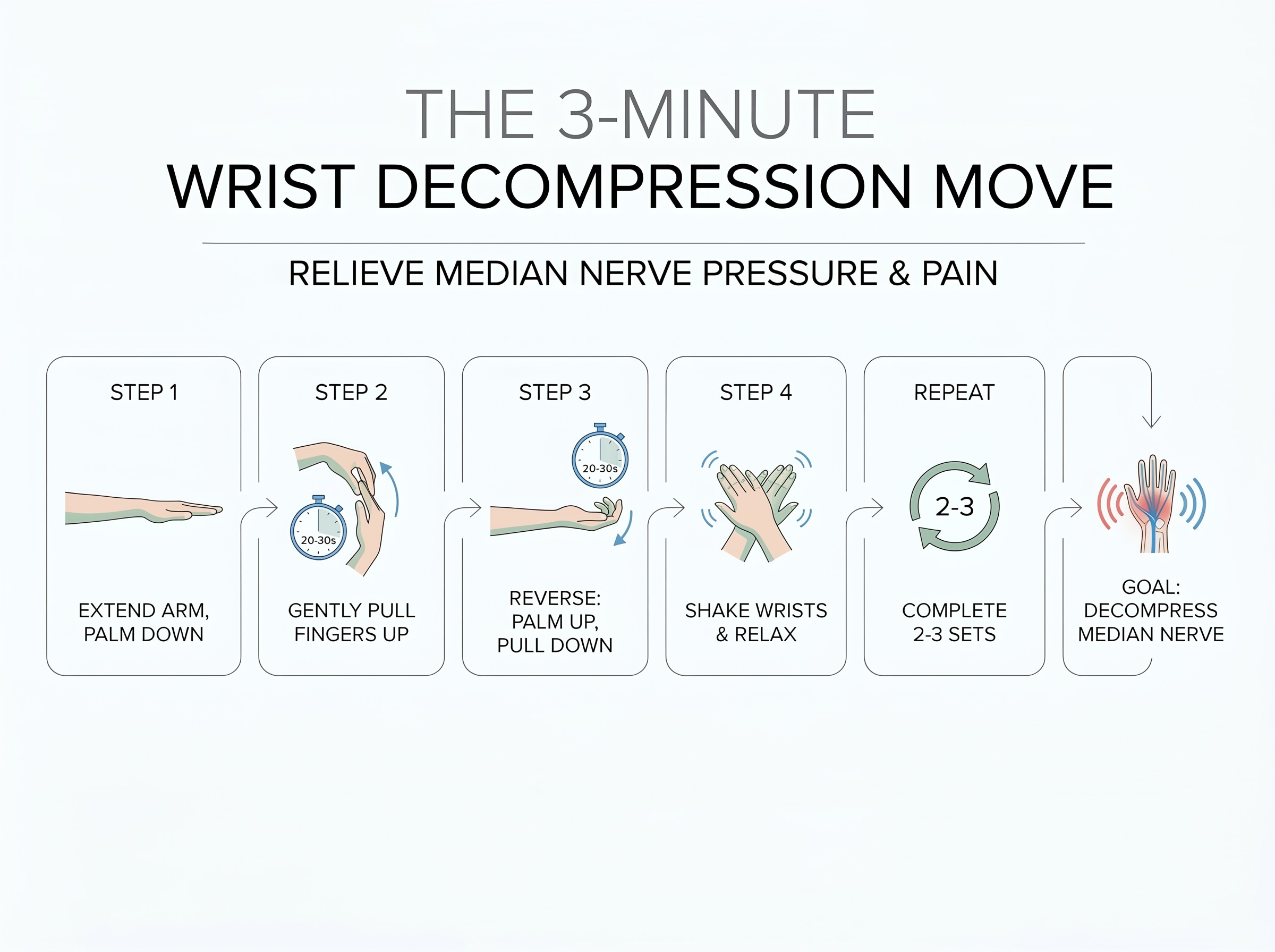 Carpal Tunnel Syndrome Relief: The 3-Minute Wrist Decompression Move ...