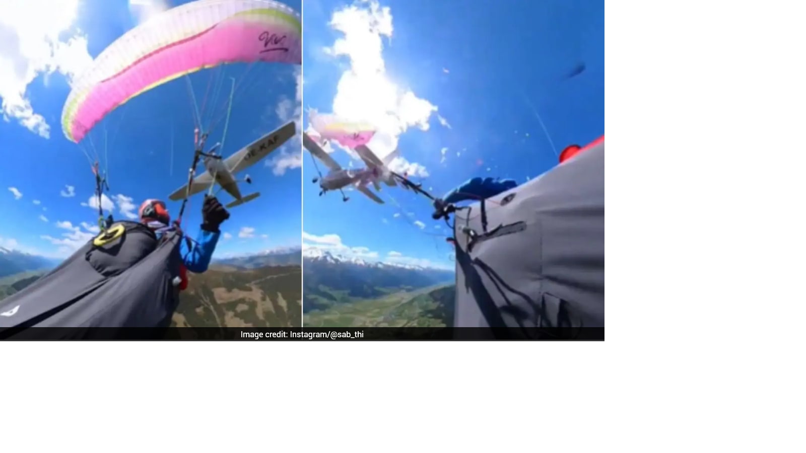 Plane Hits Paraglider Mid-Air, Tears Through Canopy In Shocking Video