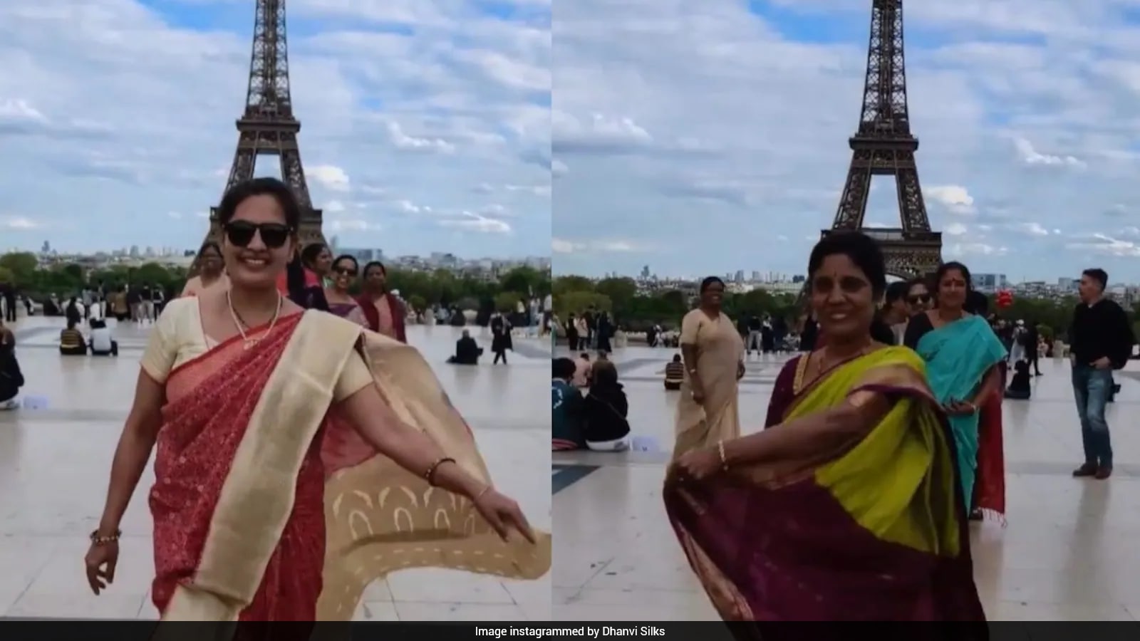 Viral Video: Indian Women Do Ramp Walk At Eiffel Tower In Sarees: "This ...