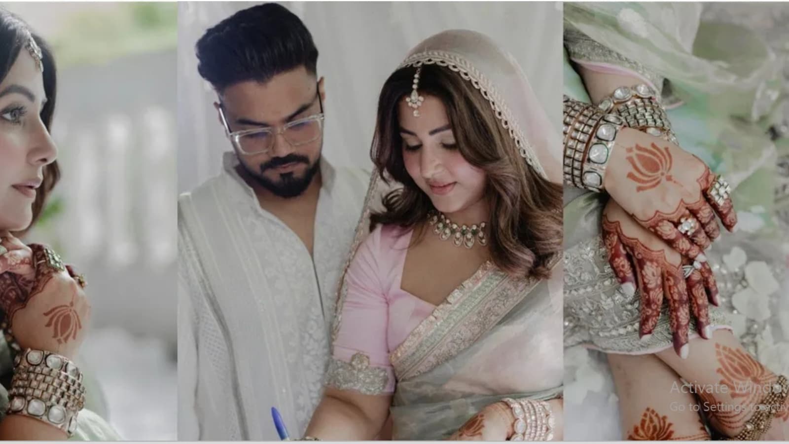 हिना खान और रॉकी जायसवाल ने कुछ इस तरह मनाई पहली वेडिंग एनिवर्सरी ...