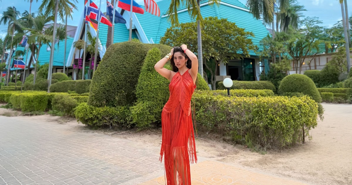 Ashnoor Kaur Brings Bold Energy In Fringe Red Dress