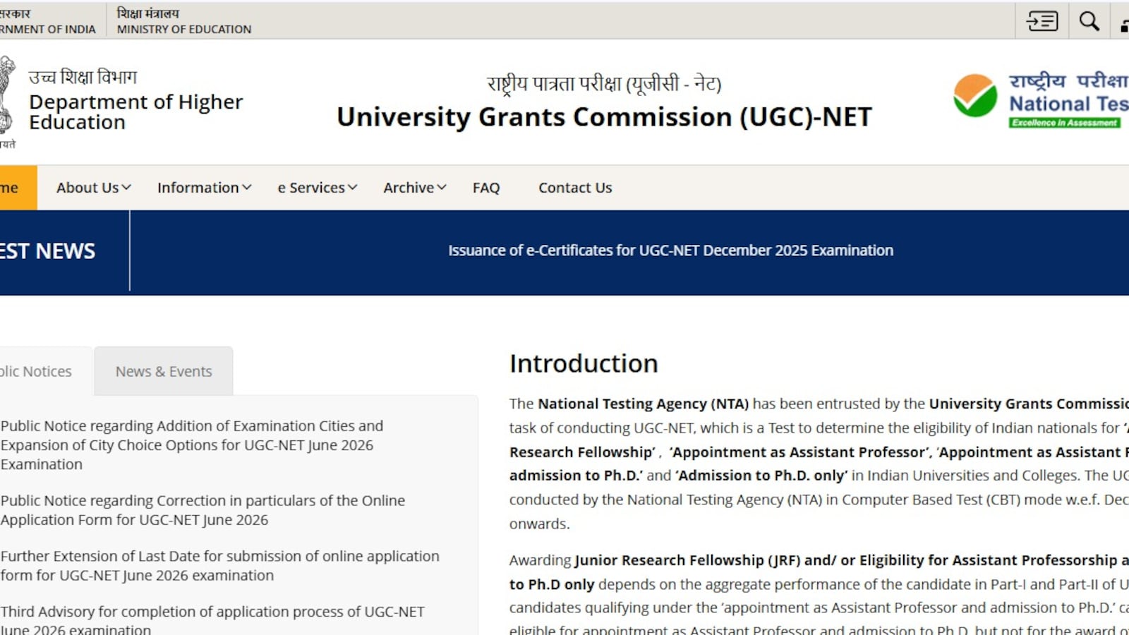 UGC NET June 2026 Admit Card By June 15, City Slip On June 10