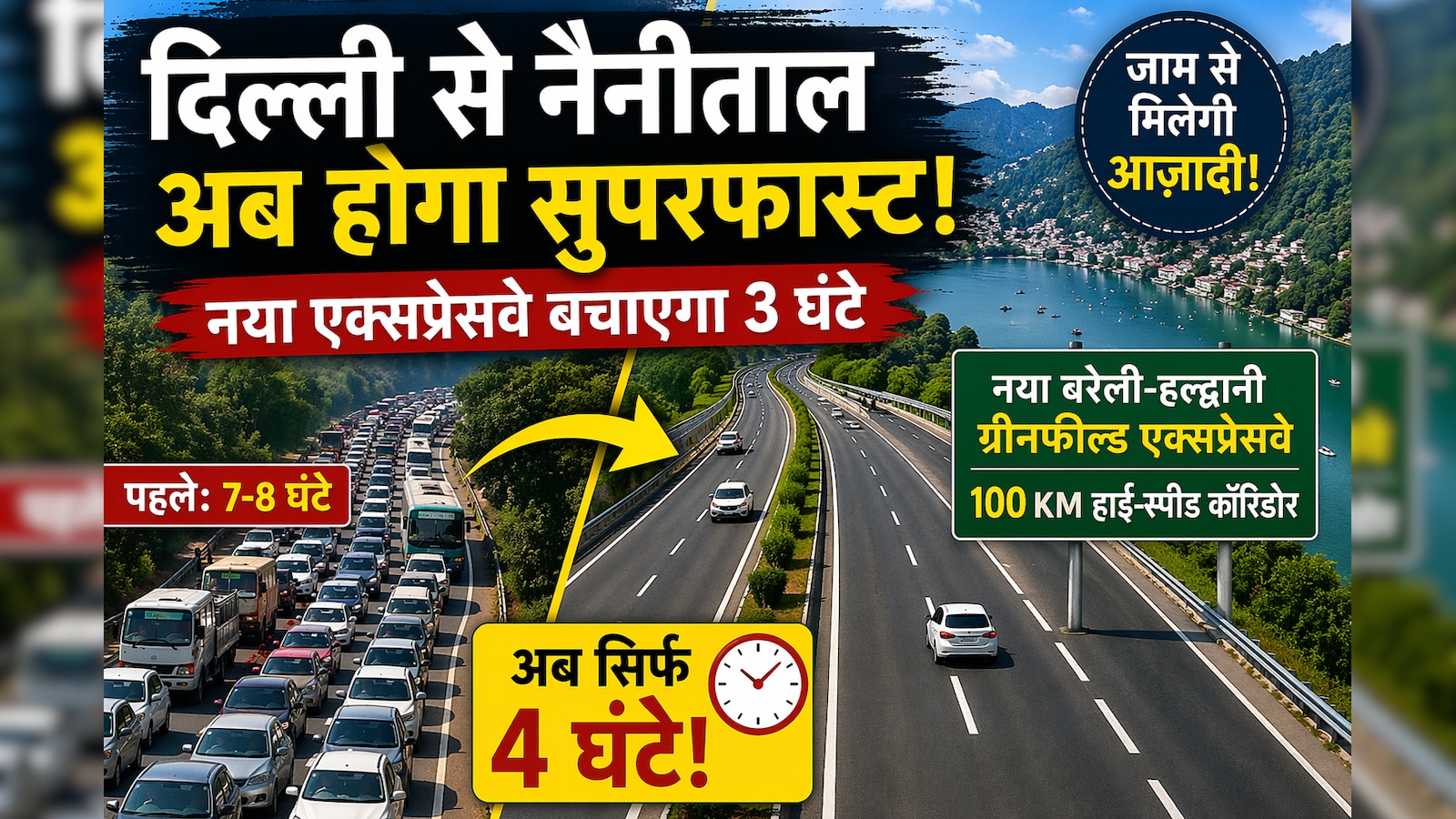 3 घंटे में दिल्ली से नैनीताल! NHAI ने शुरू किया Bareilly Haldwani ...