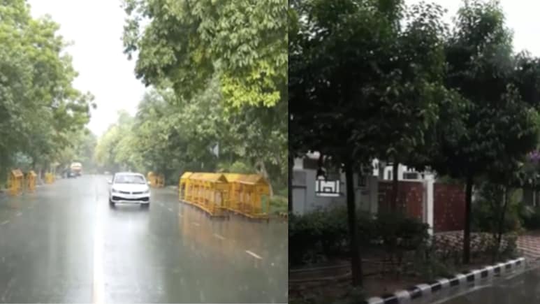 दिल्ली-NCR में झमाझम बारिश, उमस भरी गर्मी से मिली राहत, तापमान में ...