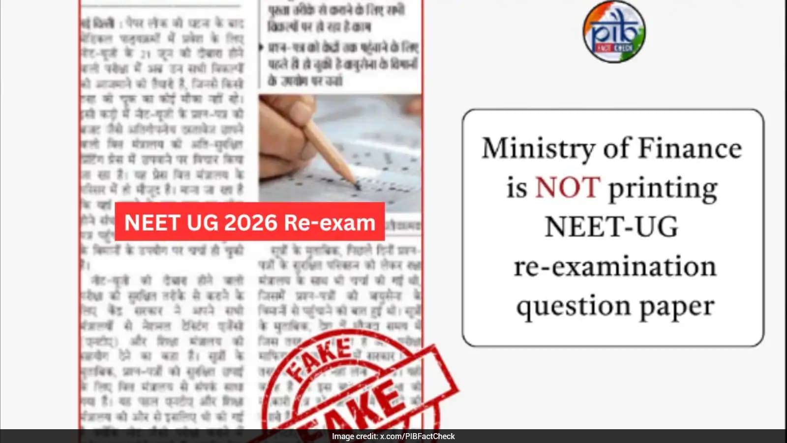 NEET UG 2026 Re-exam Update: PIB Fact Check Debunks Claim That Ministry ...