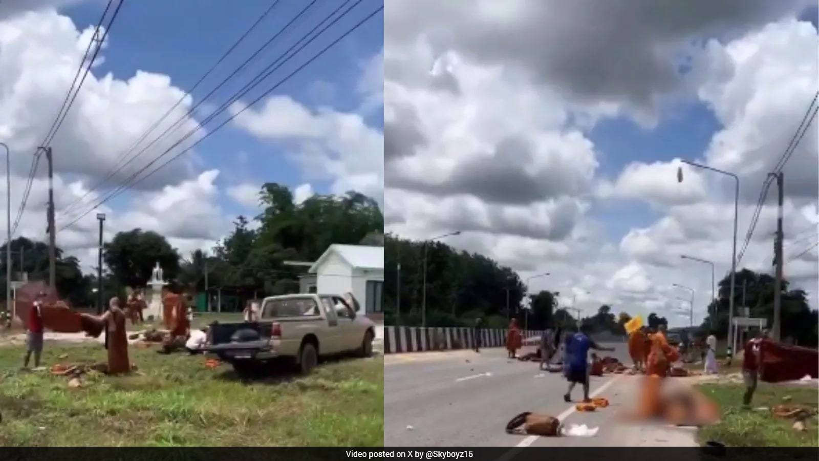 8 Thai Monks Killed, 10 Injured As Child Drives Mini Truck Into Procession