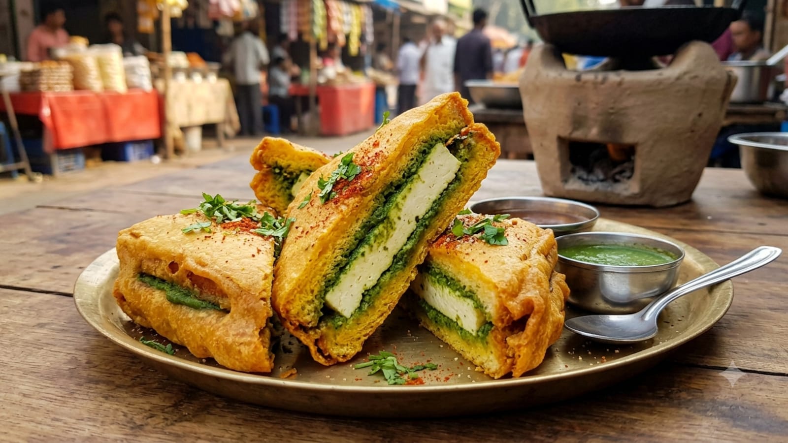 Enjoy the Rains With This Crispy Chutney Paneer Bread Pakoda - NDTV Food