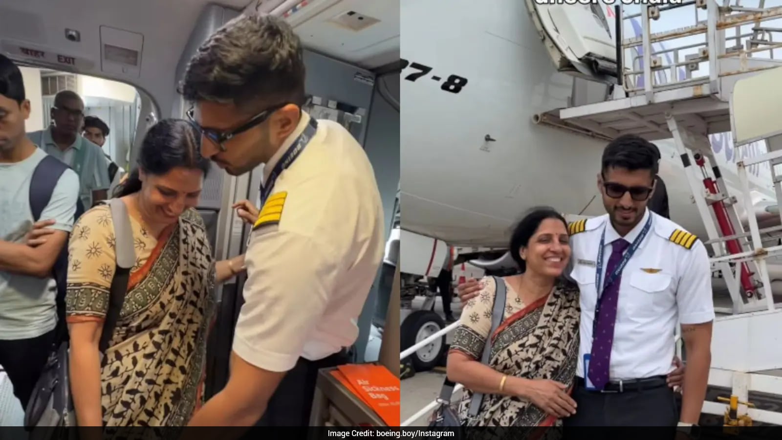 Pilot Shares Heartwarming Video Of Flying Mother For First Time As Captain