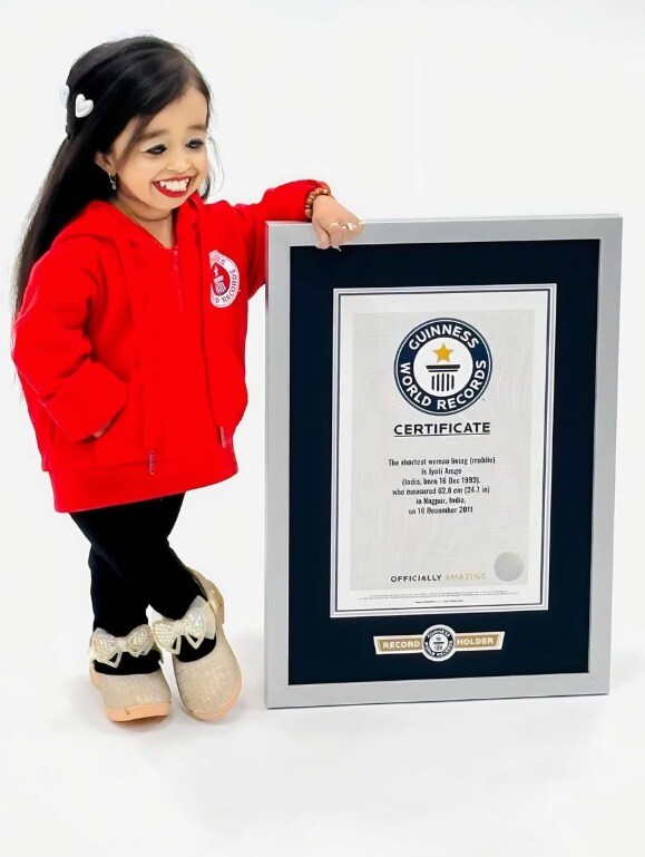 Guinness World Records Smallest Woman World's Shortest Woman Jyoti