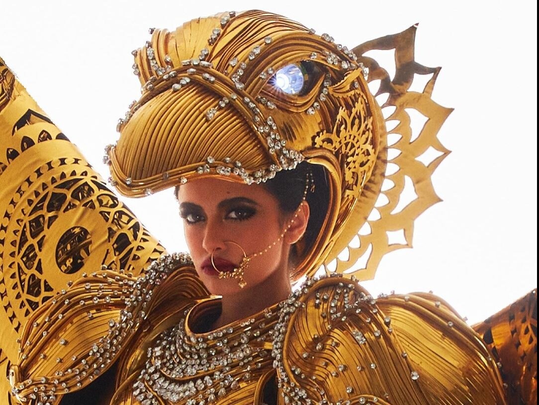 Miss Universe India 2024 Rhea Singha's National Costume