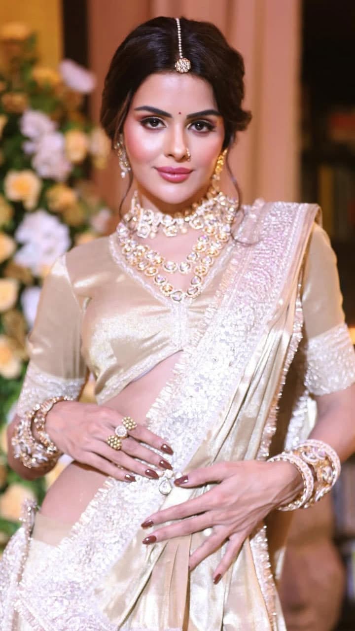 Priyanka Chahar Choudhary Glows in Classic Gold Lehenga Set